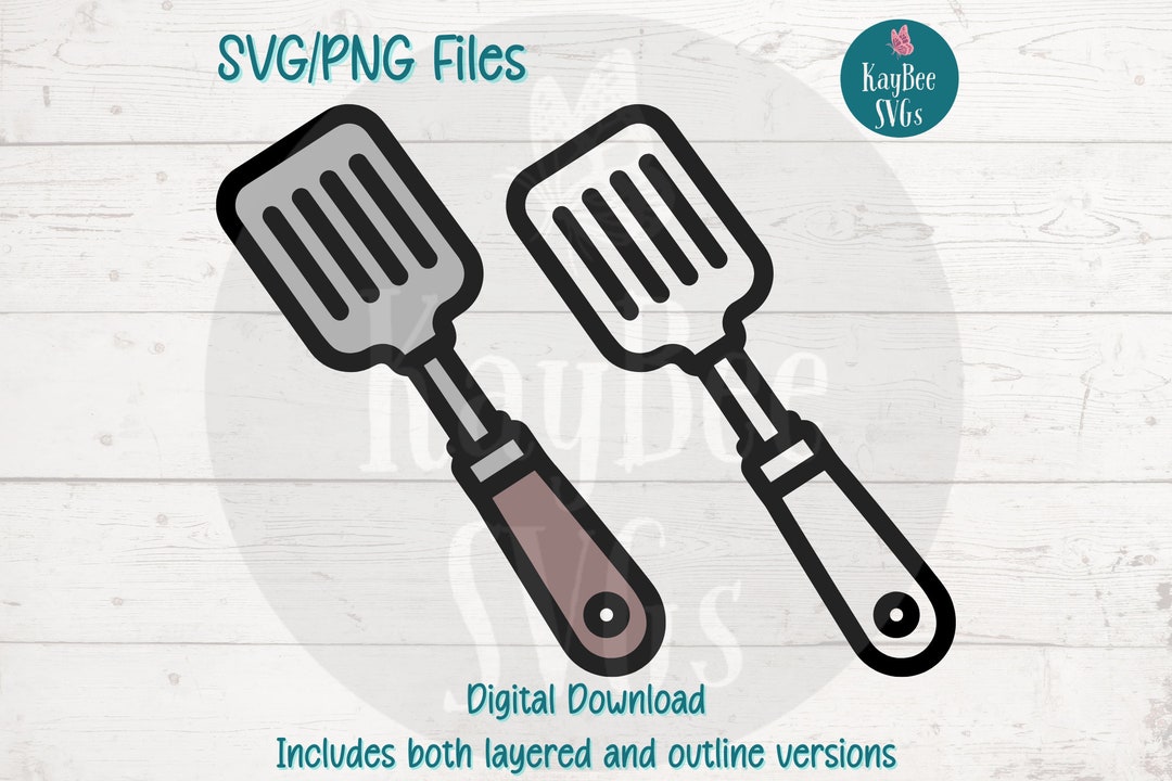 Spatula SVG PNG Kitchen Utensil Clipart for Cooking and Baking Crafts ...