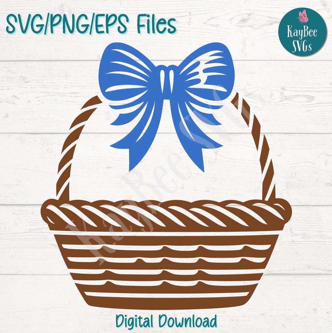 Wicker Basket SVG PNG Clipart Cut Files for Cricut, Silhouette, Laser ...