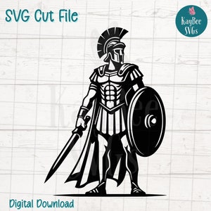 Roman Centurion SVG Cut File for Cricut, Silhouette, Digital Download ...
