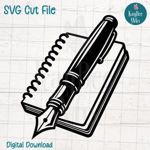 Fountain Pen SVG Digital Cut File for Cricut, Silhouette, Engraving ...