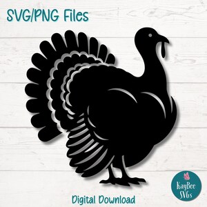 Turkey SVG PNG Cut Files for Cricut, Silhouette, Digital Download ...