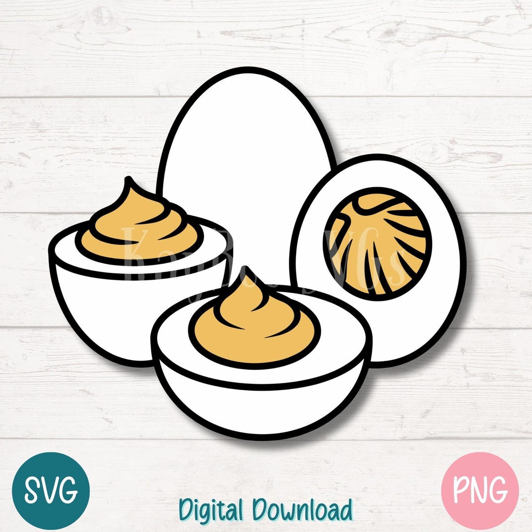 Deviled Eggs SVG PNG Easter Appetizer Clipart for Spring and Picnic ...