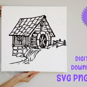 Watermill SVG PNG JPG Clipart Digital Cut File Download for Cricut ...