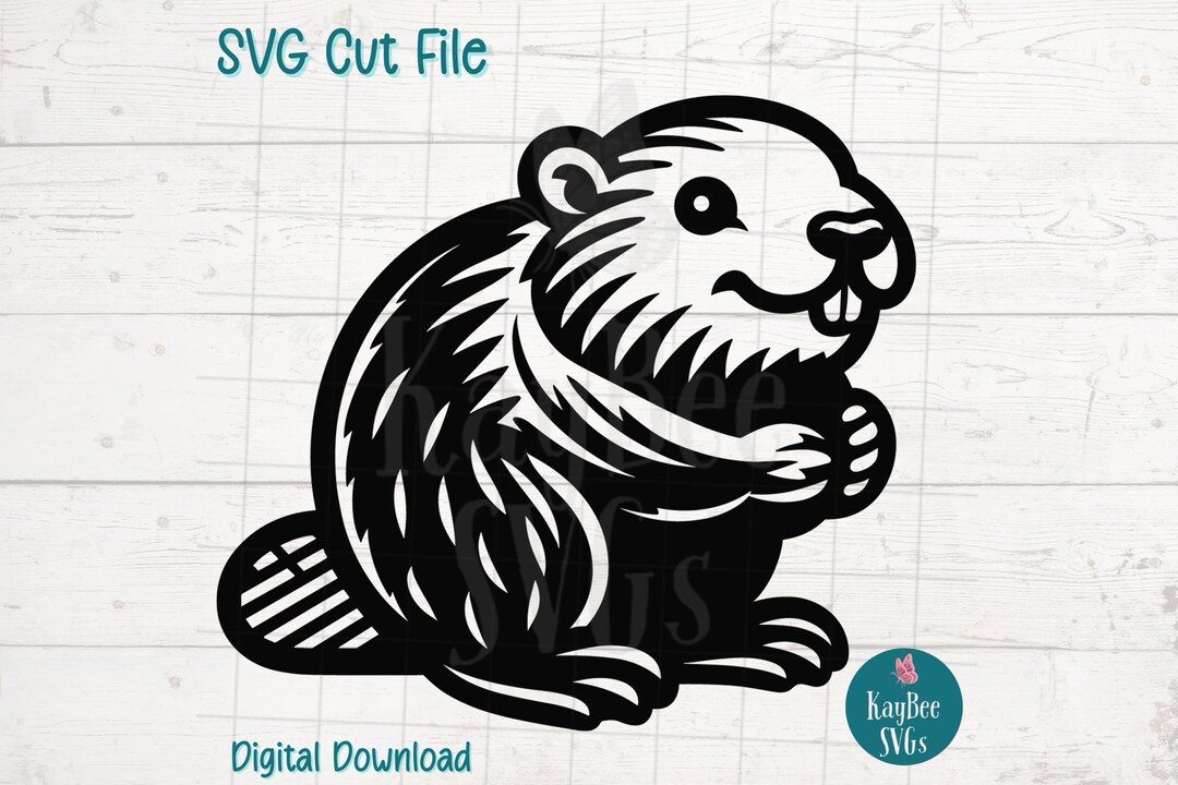 Beaver SVG Digital Cut File for Cricut, Silhouette, Engraving ...