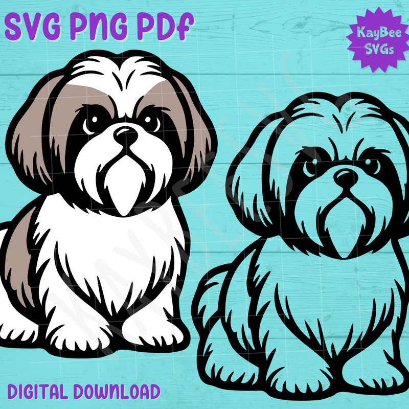 Shih Tzu Silhouette - Etsy