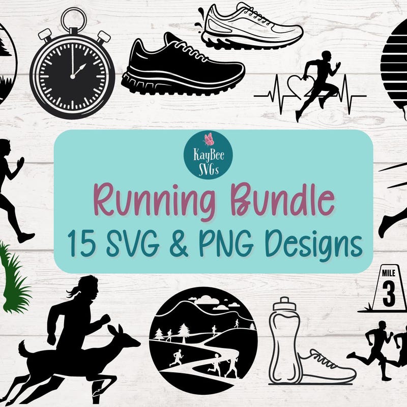 Running Svg - Etsy