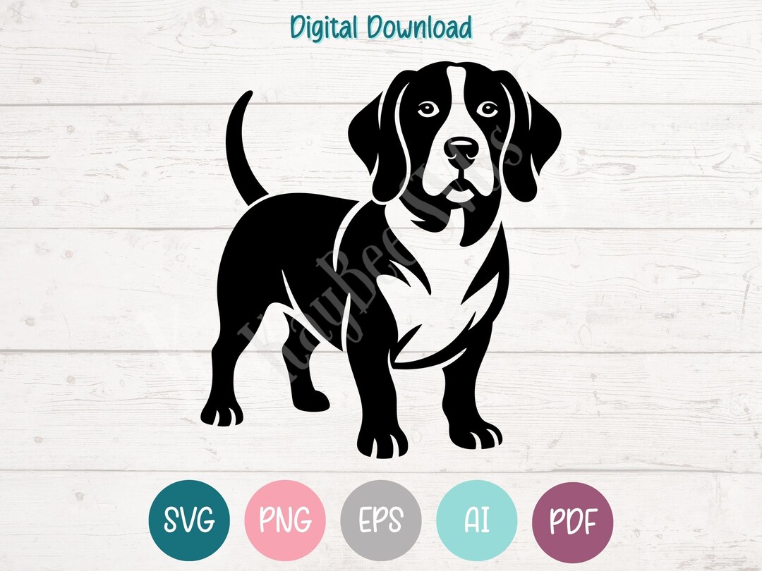 Bassador Dog SVG: Clipart Cut Files for Cricut, Silhouette, Laser ...