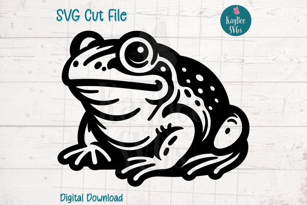 Bullfrog Frog SVG Cut File for Cricut, Silhouette, Digital Download ...