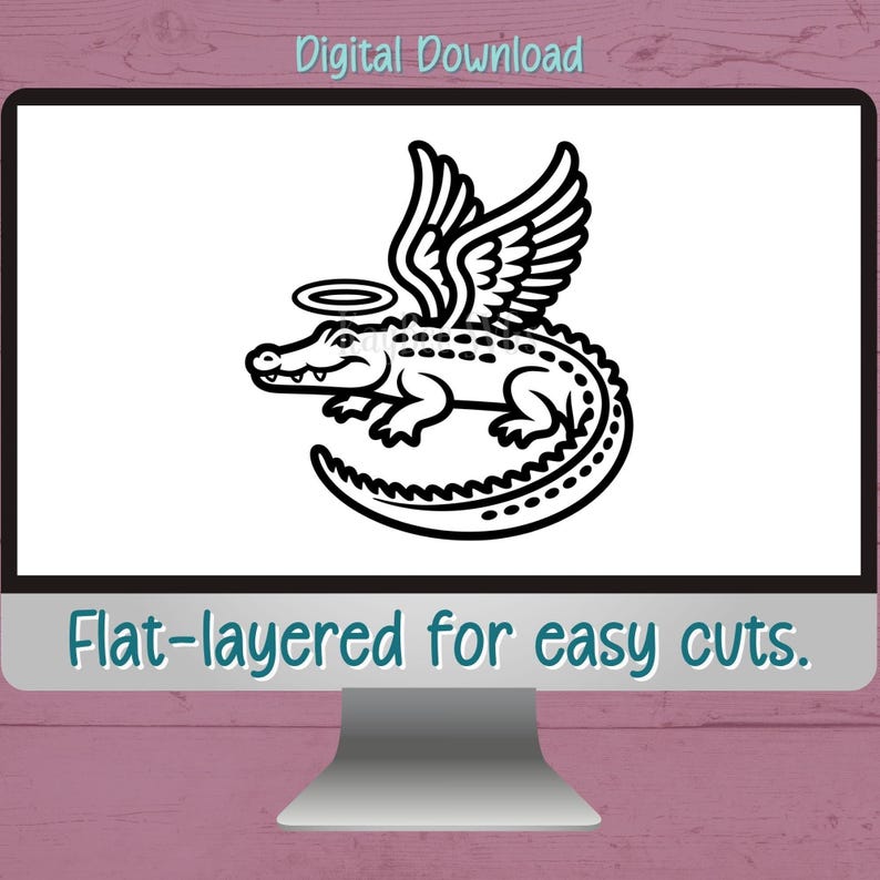 Angel Alligator SVG, Funny Christian Reptile Clipart (digital) - Etsy