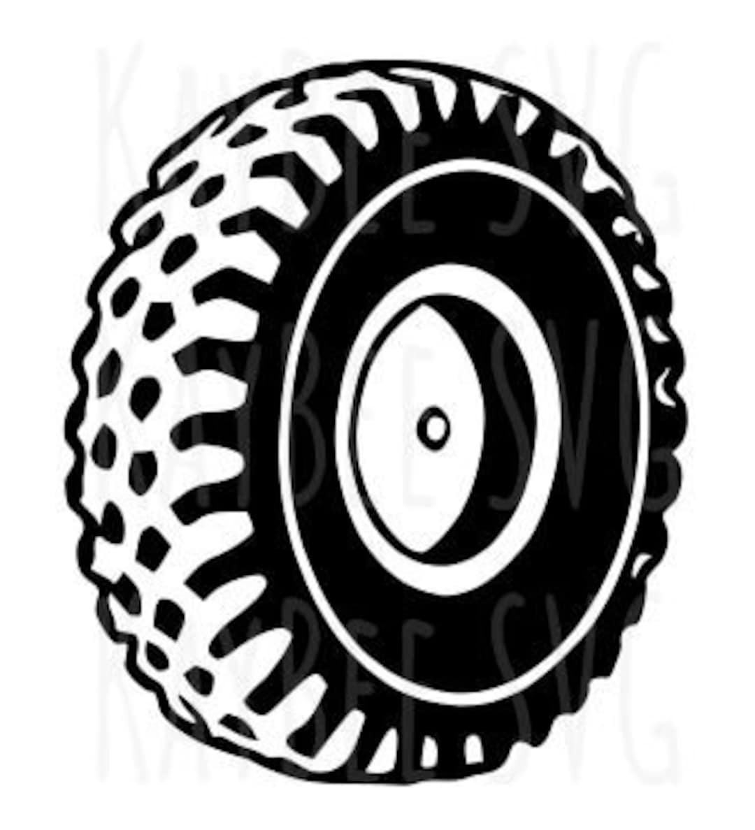 Large Tread Truck Tire SVG PNG Jpg Clipart Digital Cut File Download ...