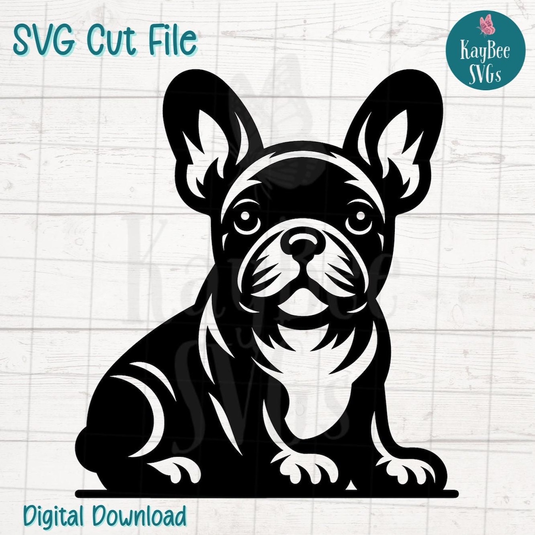 French Bulldog SVG PNG Cut Files for Cricut, Silhouette Digital ...