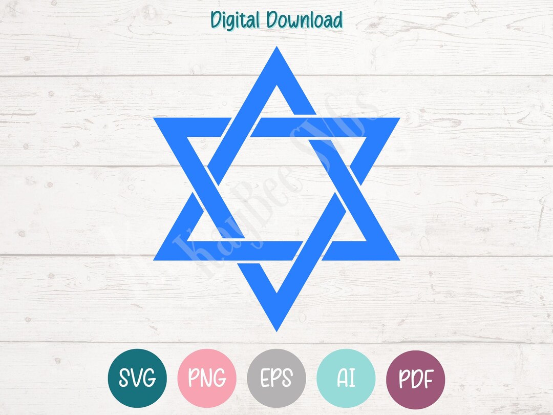 Star of David SVG, PNG Cut Files (digital Download) - Etsy