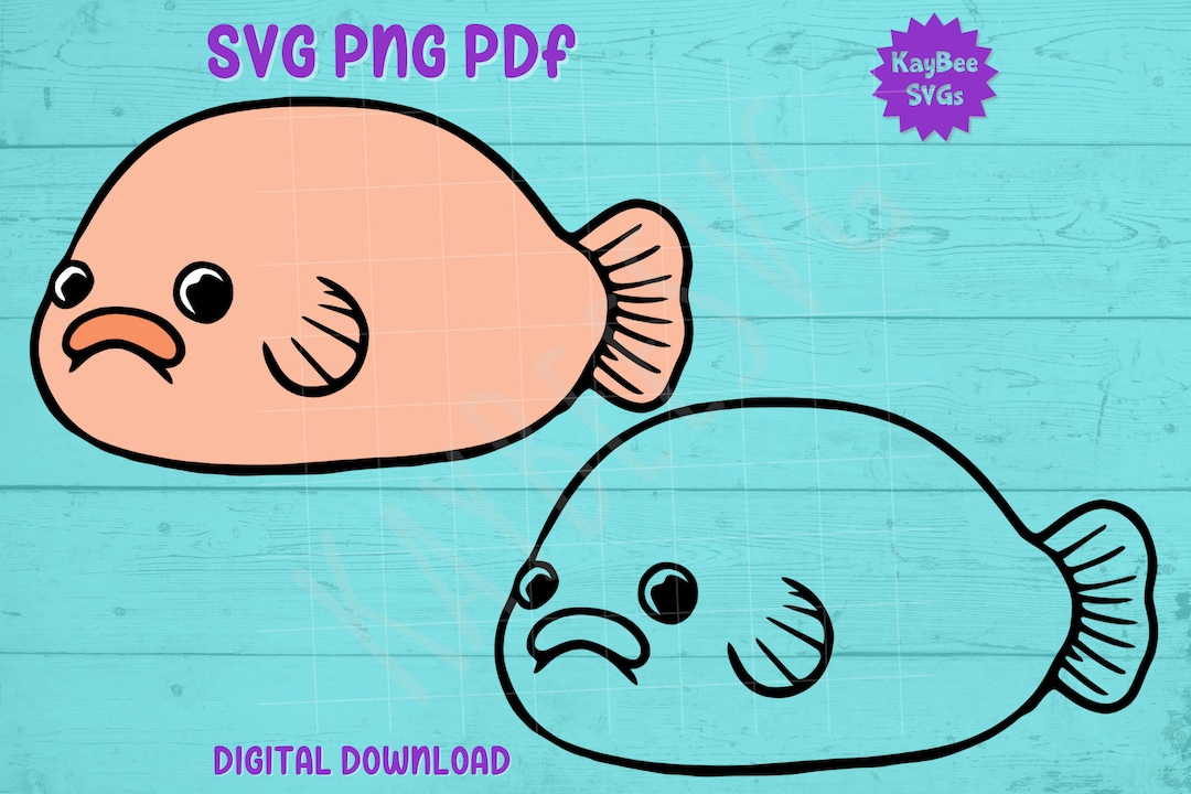 Blobfish SVG PNG PDF Clipart Digital Cut File Download for Cricut ...