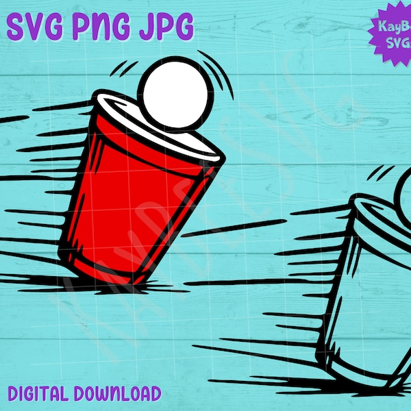 Beer Pong Svg - Etsy