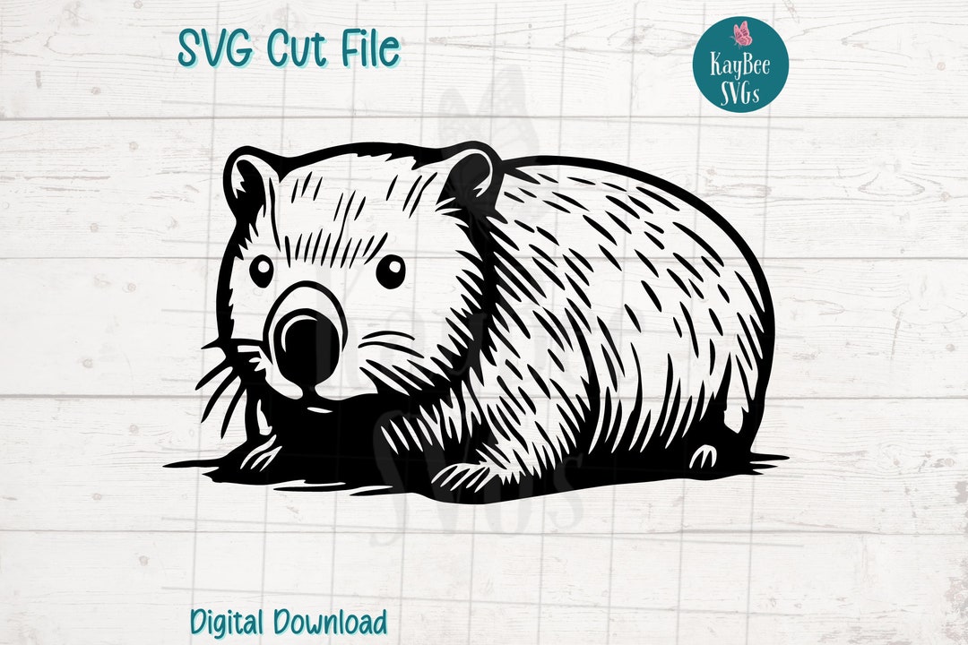Wombat SVG Cut File for Cricut, Silhouette, Digital Download, Printable ...