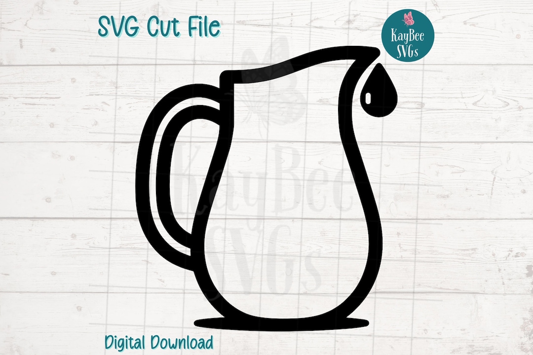 Water Pitcher SVG Cut File for Cricut, Silhouette, Digital Download ...