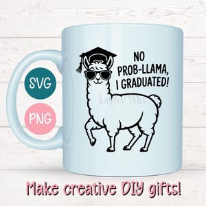 Llama Graduation SVG PNG Cut File for Cricut, Silhouette, Sublimation ...