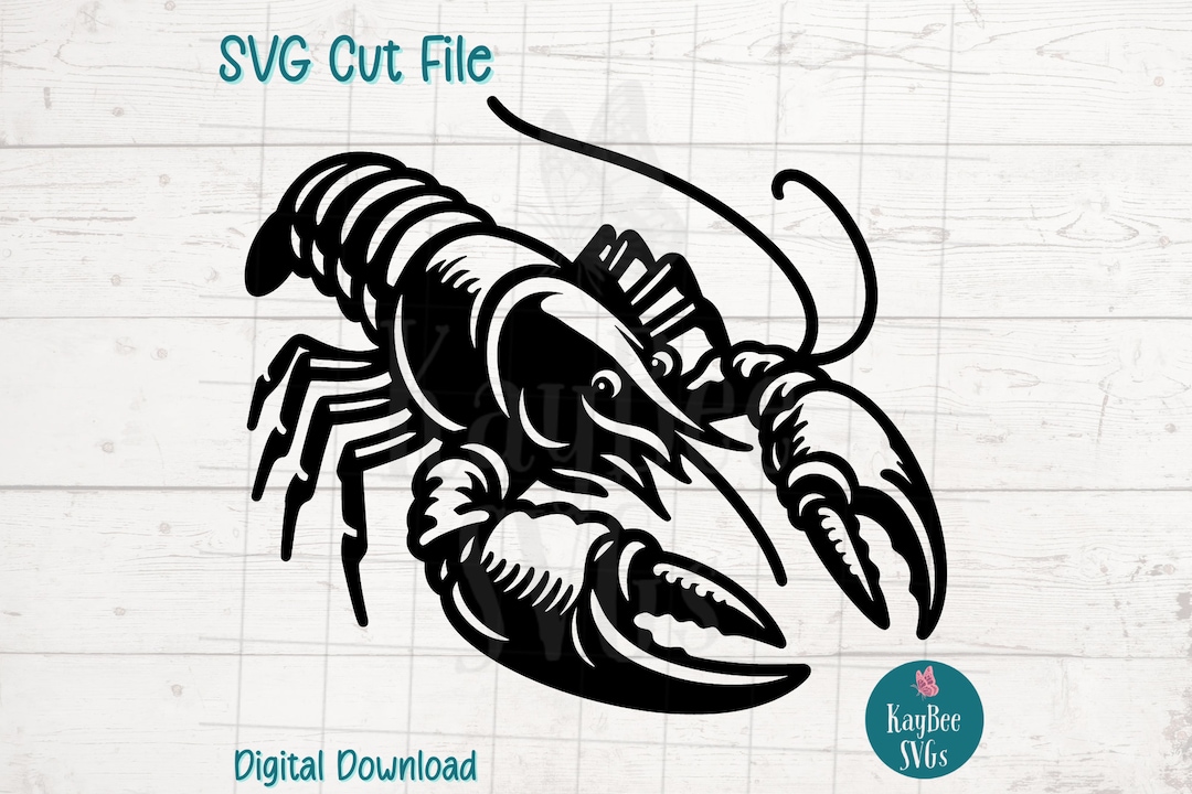 Crawfish SVG Cut File for Cricut, Silhouette, Digital Download ...