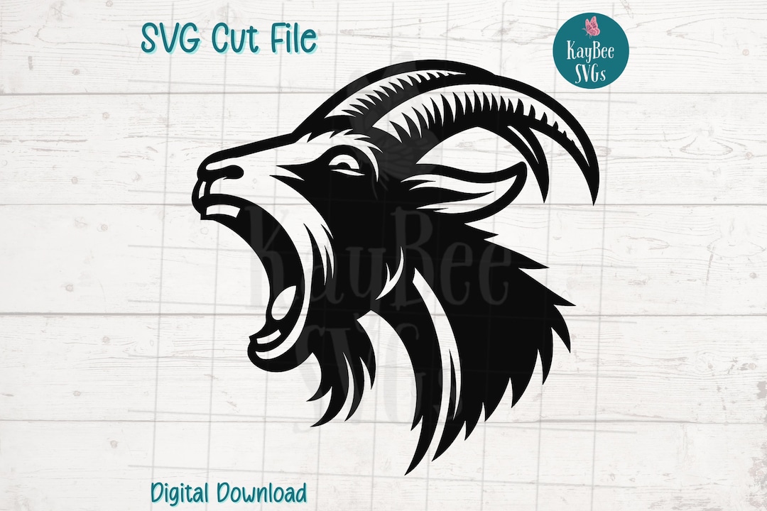 Screaming Goat SVG Digital Cut File for Cricut, Silhouette, Engraving ...
