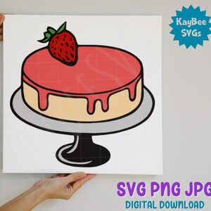 Strawberry Cheesecake SVG PNG JPG Clipart Digital Cut File Download for ...