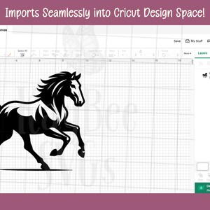 Galloping Horse SVG Cut File for Cricut, Silhouette Digital Download ...