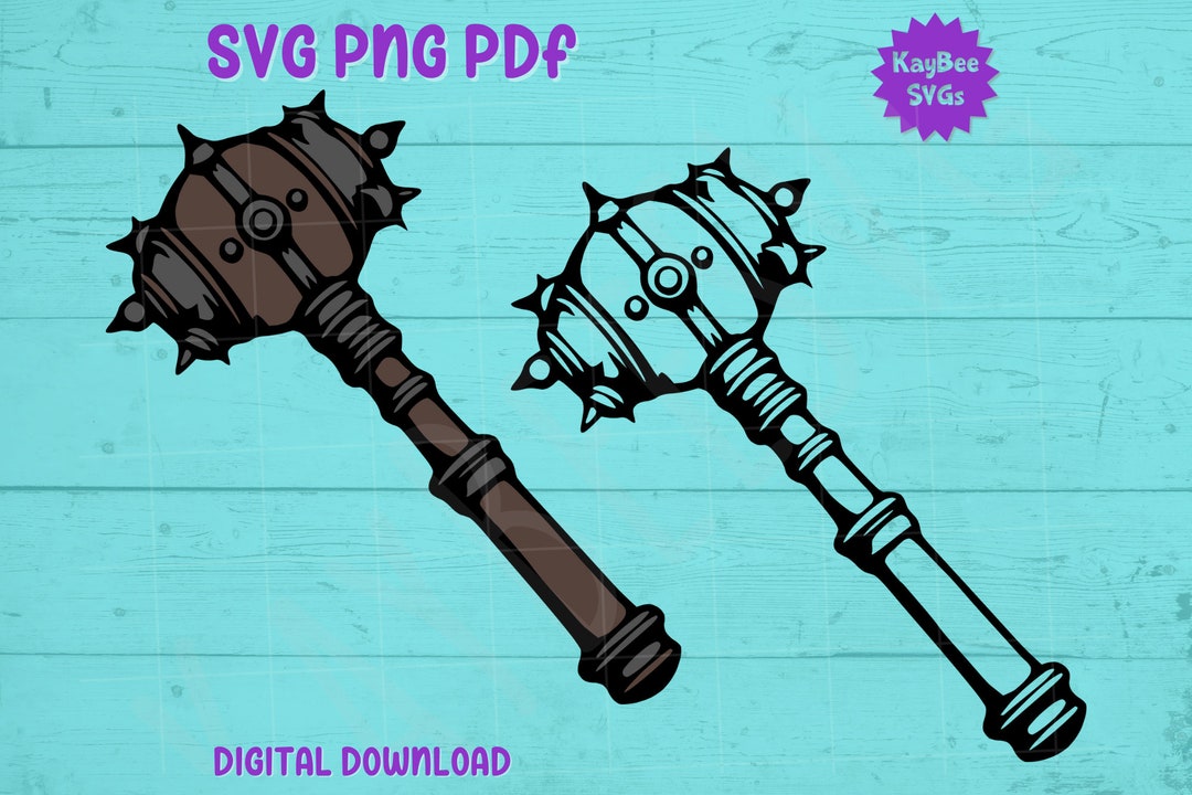 Mace Weapon SVG PNG PDF Clipart Digital Cut File Download for Cricut ...