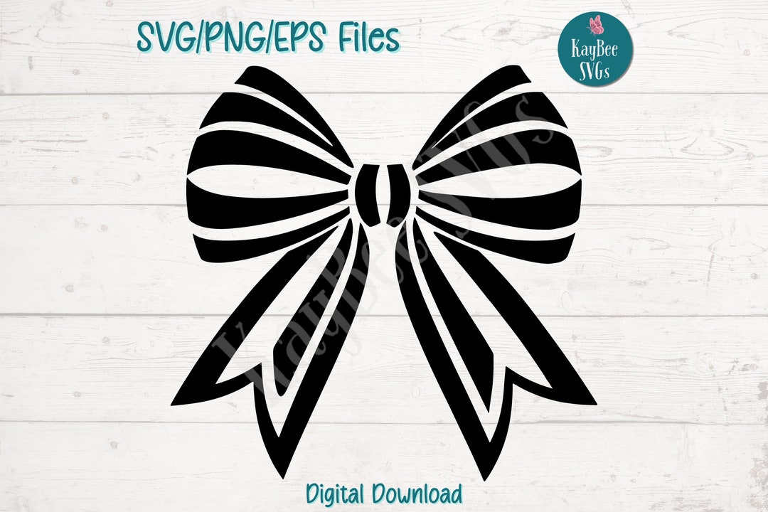 Cheer Bow SVG PNG Clipart Cut Files for Cricut, Silhouette, Laser ...