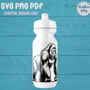 Silverback Gorilla SVG PNG PDF Clipart Digital Cut File Download for ...