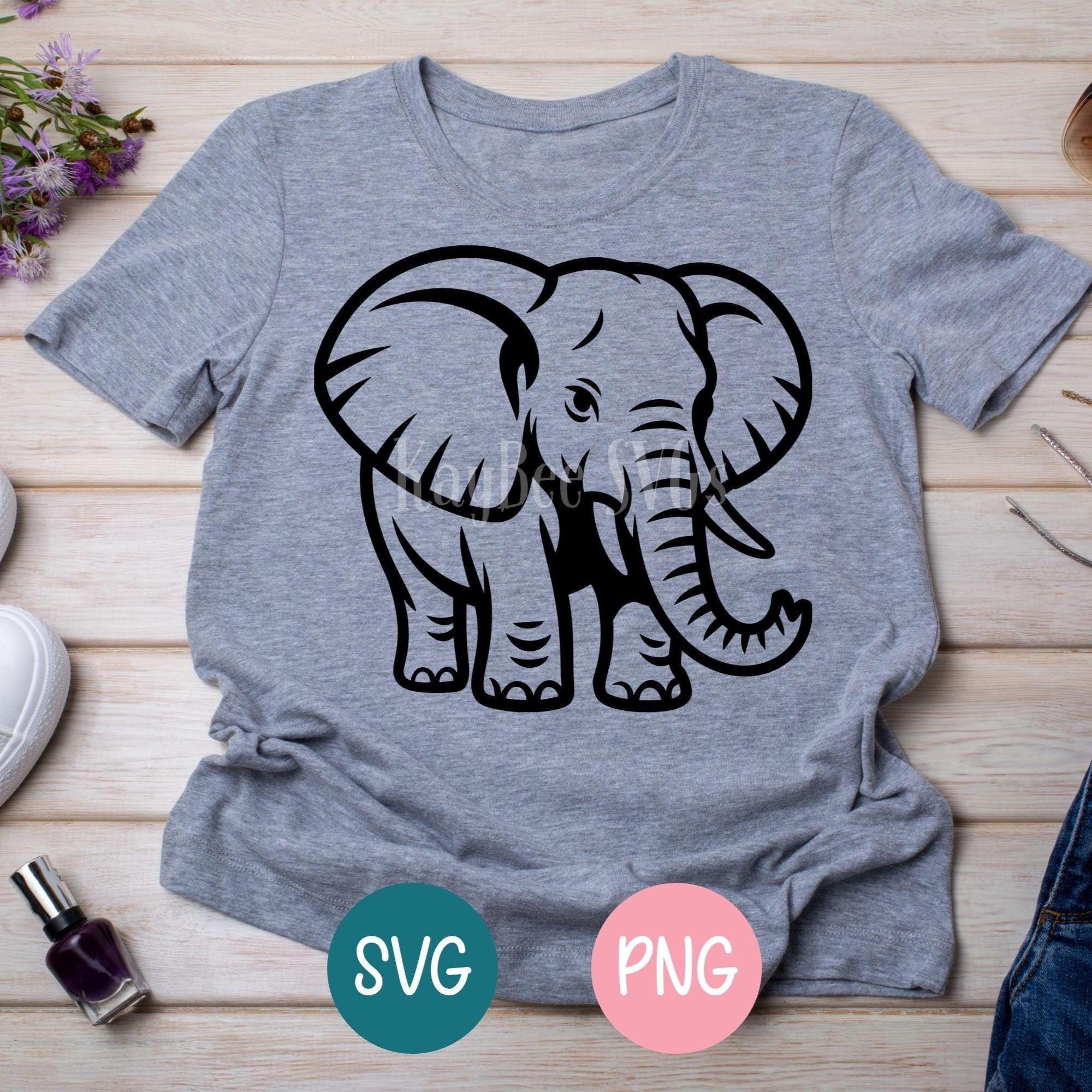 Elephant SVG PNG Clipart Cut Files for Cricut, Silhouette, Laser ...