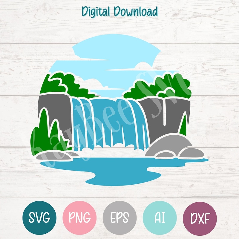 Waterfall Svg - Etsy