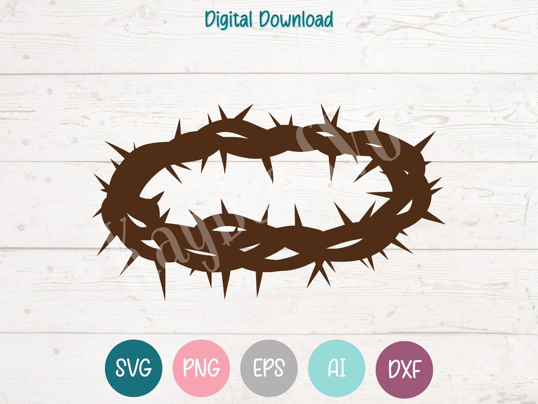 Crown of Thorns SVG, Christian Clipart, Laser Engraving, Cricut ...