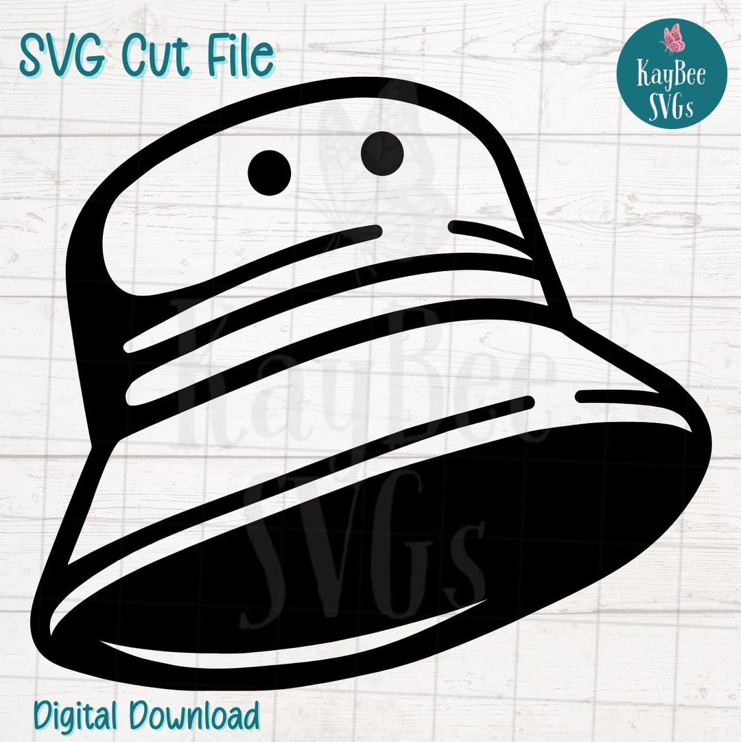 Bucket Hat SVG PNG Cut Files for Cricut, Silhouette Digital Download ...