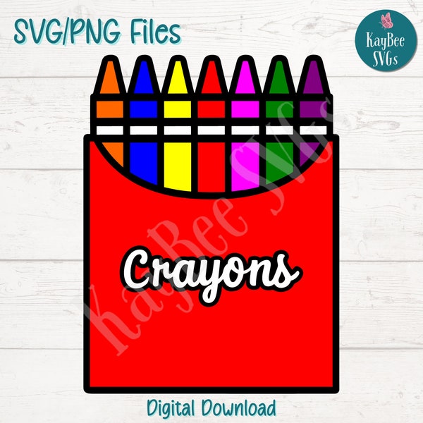 Crayon Box Clipart - Etsy