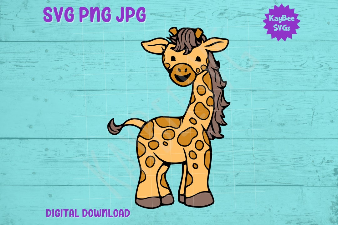 Bebé jirafa SVG PNG JPG Clipart Digital Cut File Descargar - Etsy España
