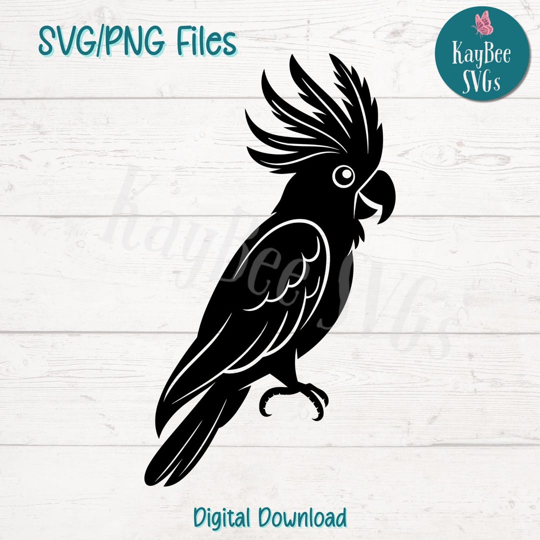 Cockatoo SVG PNG Cut Files for Cricut, Silhouette Digital Download ...
