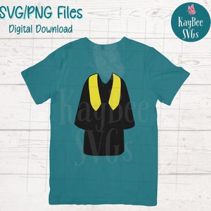 Graduation Robe SVG/PNG Cut Files for Cricut, Silhouette, Digital ...
