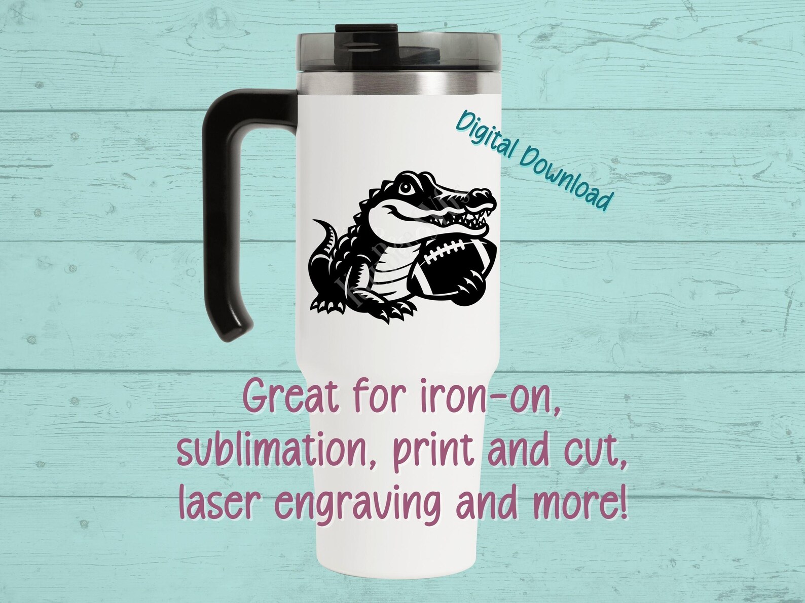 Crocodile/alligator With Football SVG PNG Clipart Cut Files for Cricut ...