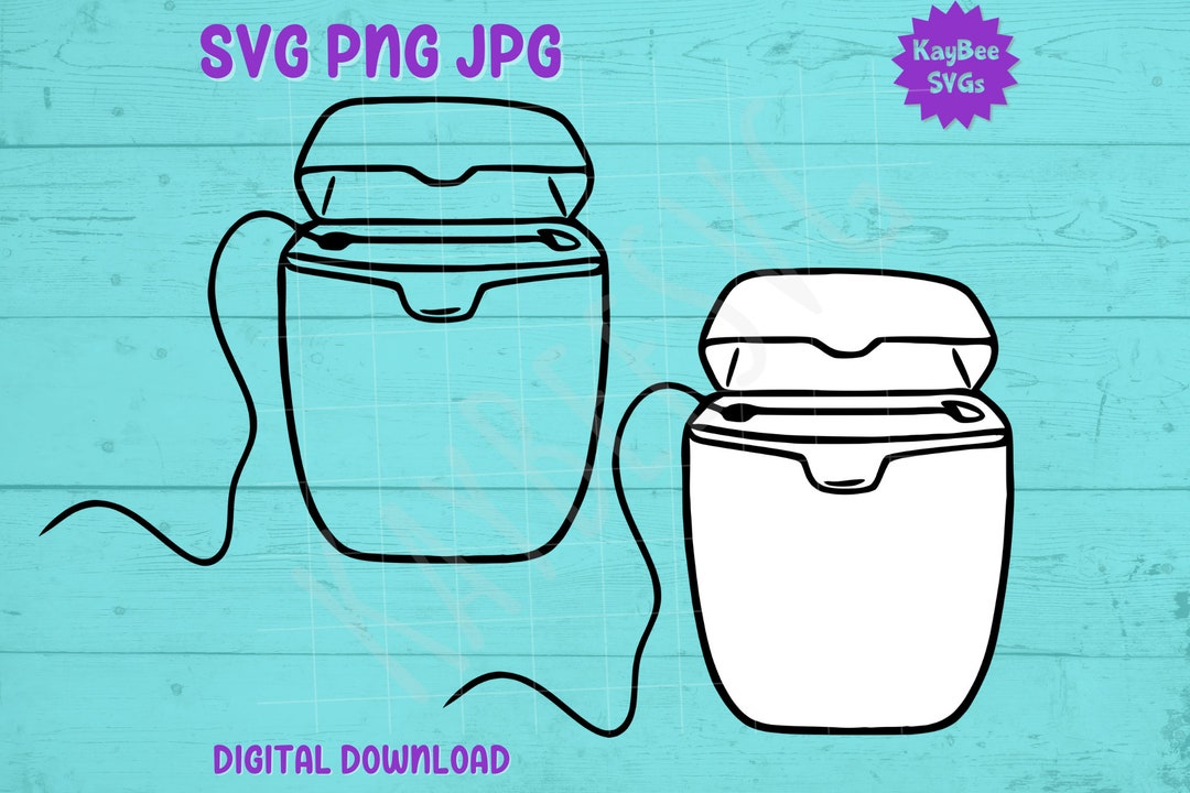 Dental Floss SVG PNG JPG Clipart Digital Cut File Download for Cricut ...