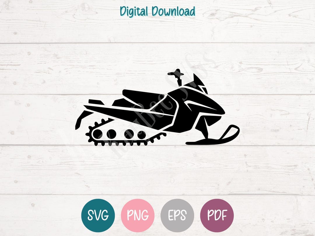 Snowmobile SVG PNG Clipart Cut Files for Cricut, Silhouette, Laser ...
