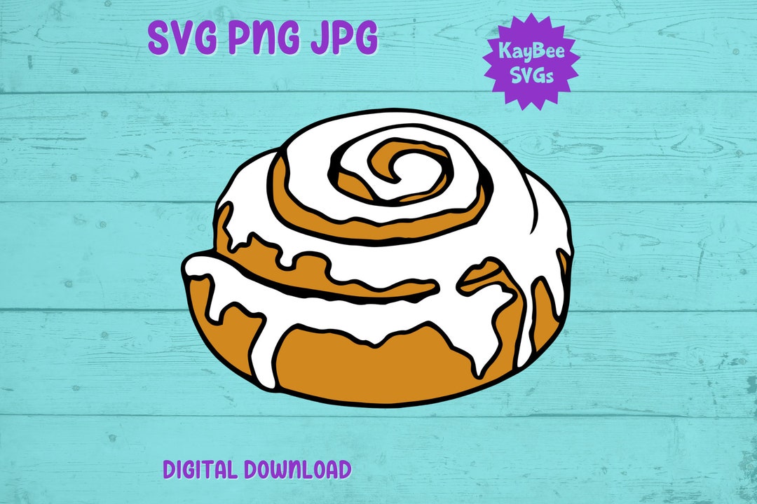 Cinnamon Roll SVG PNG JPG Clipart Digital Cut File Download for Cricut ...