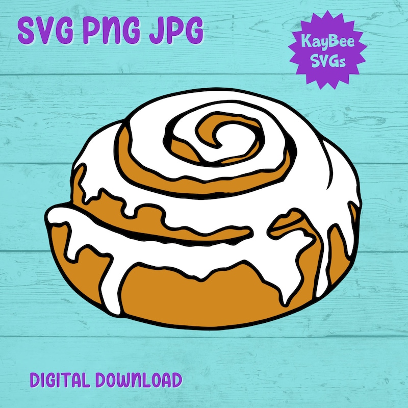 Cinnamon Roll Svg - Etsy