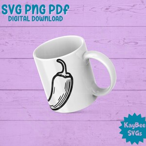Jalapeño Pepper SVG PNG PDF Clipart Digital Cut File Download for ...