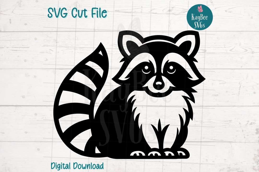 Raccoon SVG Cut File for Cricut, Silhouette, Digital Download ...