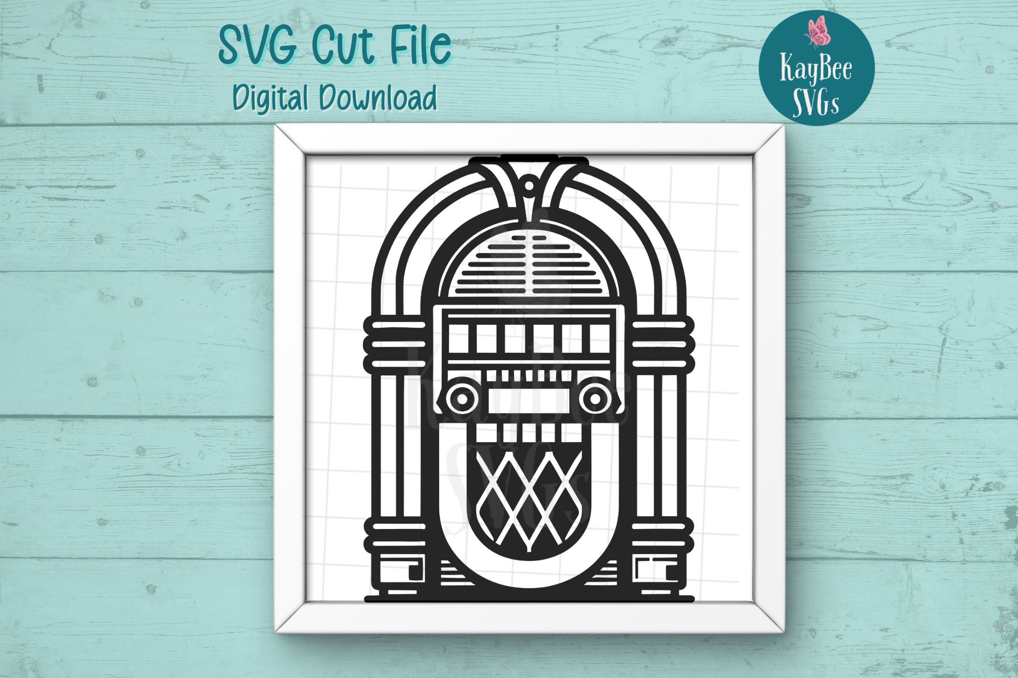 Jukebox SVG PNG Clipart Cut Files for Cricut, Silhouette, Laser ...