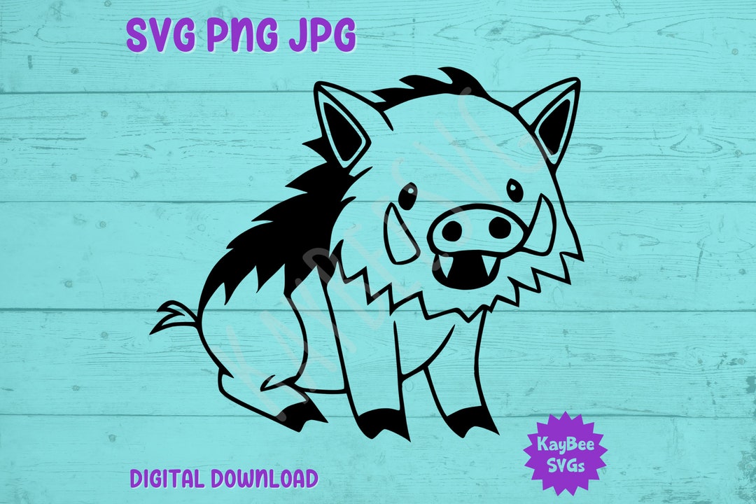 Cute Wild Boar Razorback Hog SVG PNG JPG Clipart Digital Cut File ...