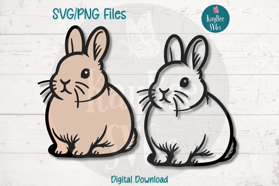 Dwarf Rabbit SVG: Clipart Cut Files for Cricut, Silhouette, Laser ...