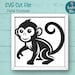 Monkey SVG Digital Cut File for Cricut, Silhouette, Engraving ...