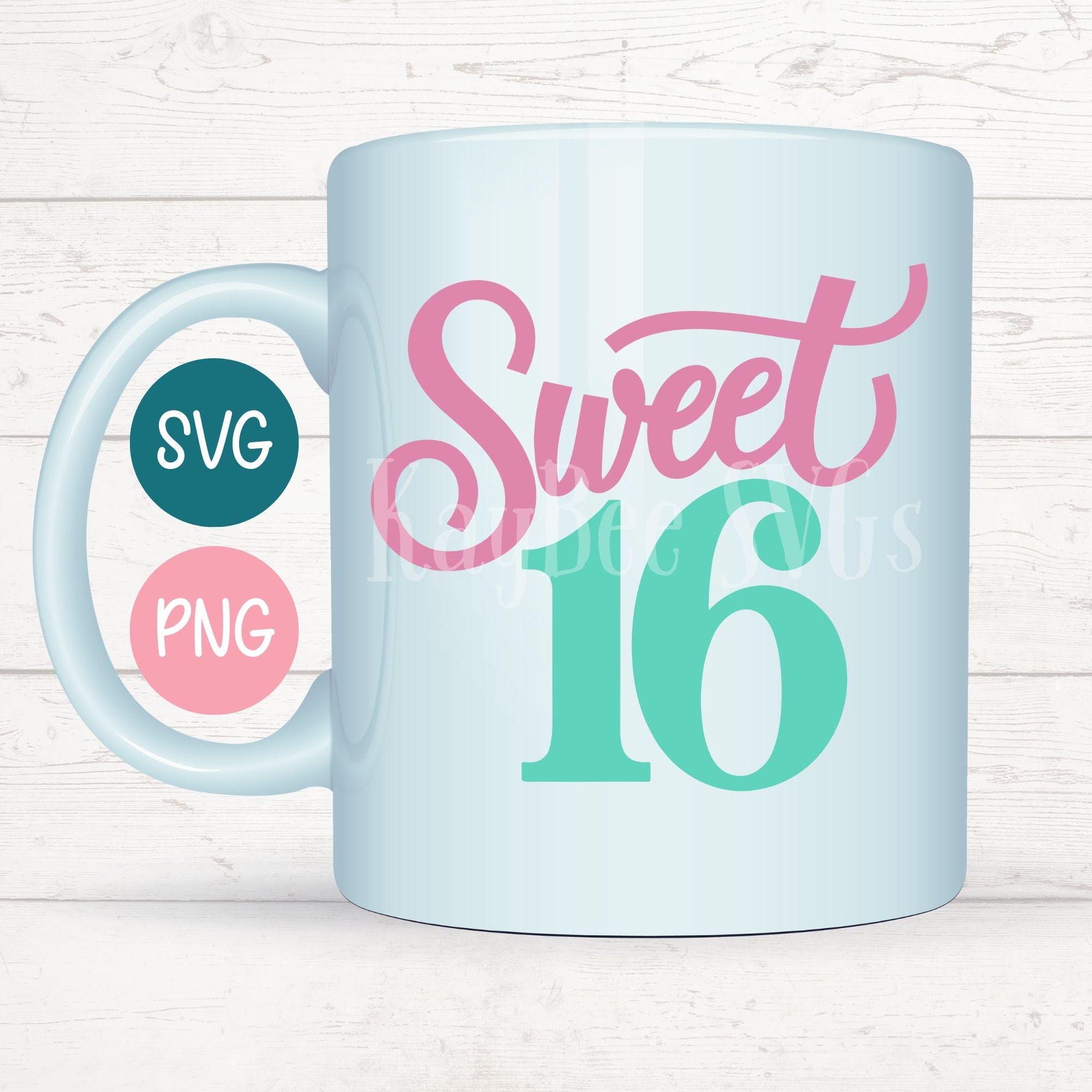 Sweet 16 SVG PNG Clipart Cut Files for Cricut, Silhouette, Laser ...