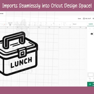 Lunch Box SVG PNG Clipart Cut Files for Cricut, Silhouette, Laser ...
