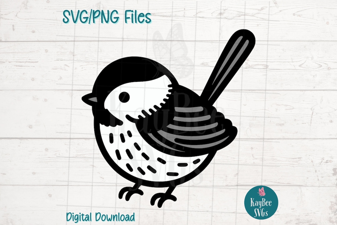 Chickadee Bird SVG/PNG Cut Files for Cricut, Silhouette, Digital ...